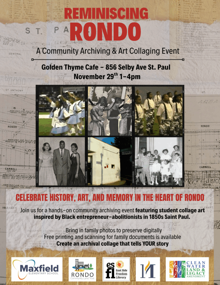 REMINISCING RONDO: A Community Archiving & Art Collaging Event - East ...